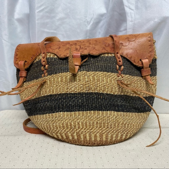 unbranded | Bags | Woven And Stamped Leather Purse | Poshmark